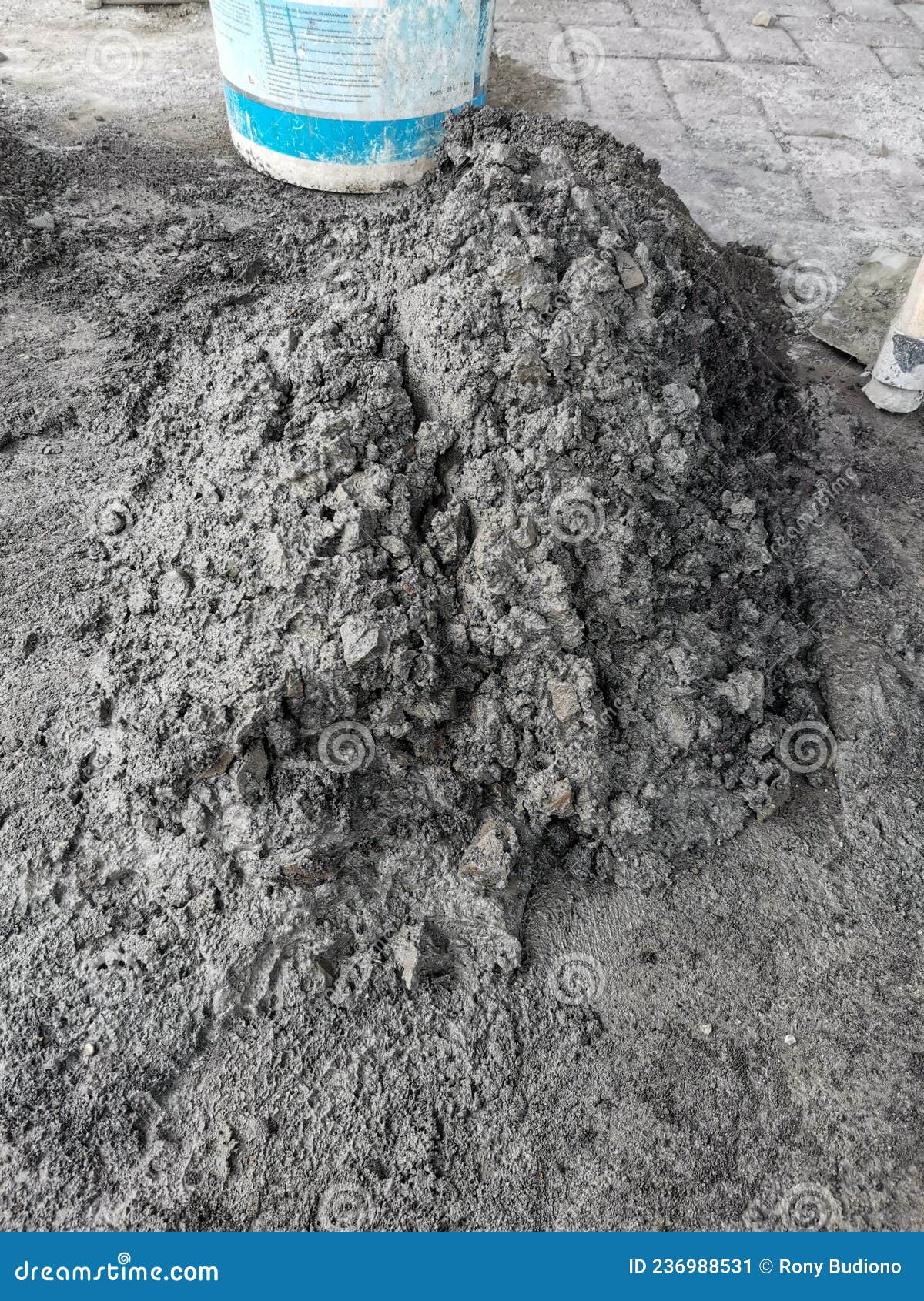 A Mixture of Cement, Sand, Aggregate and Water To Make Concrete Stock ...