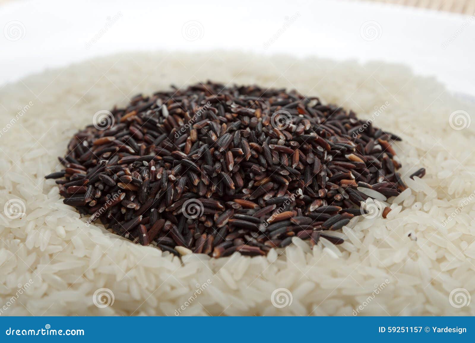 Mixture of Dark Brown and White Rice Stock Image - Image of ingredient ...