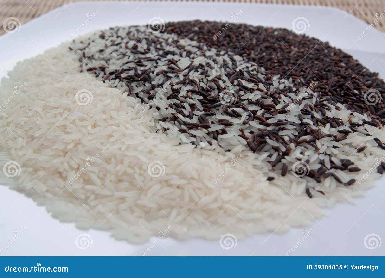 Mixture of Dark Brown and White Rice Stock Image - Image of ingredient ...
