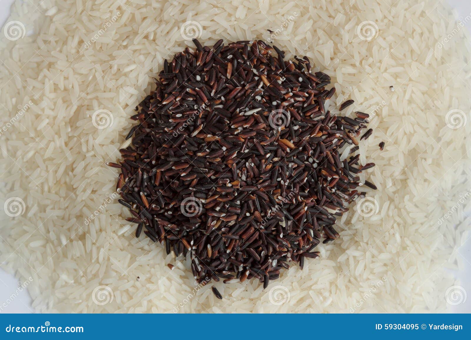 Mixture of Dark Brown and White Rice Stock Image - Image of ingredient ...