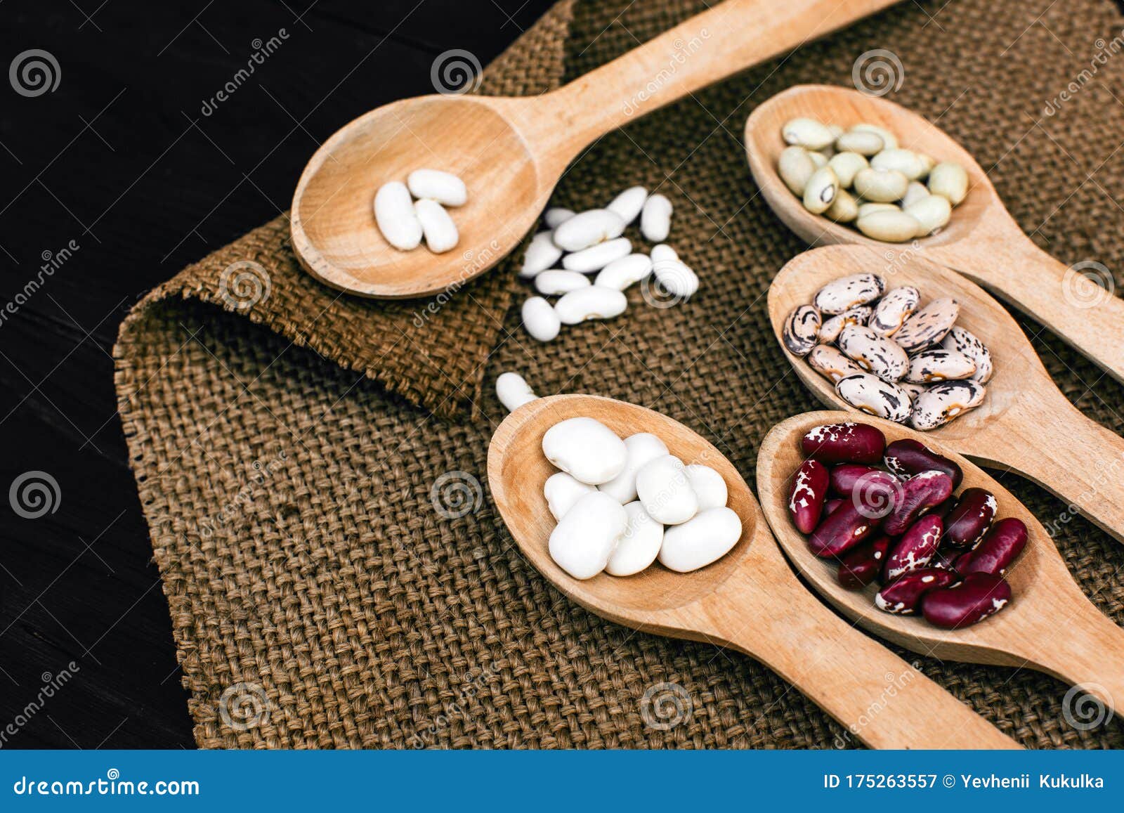 A Mixture of Different Beans in Cooking. Organic Food Stock Image ...