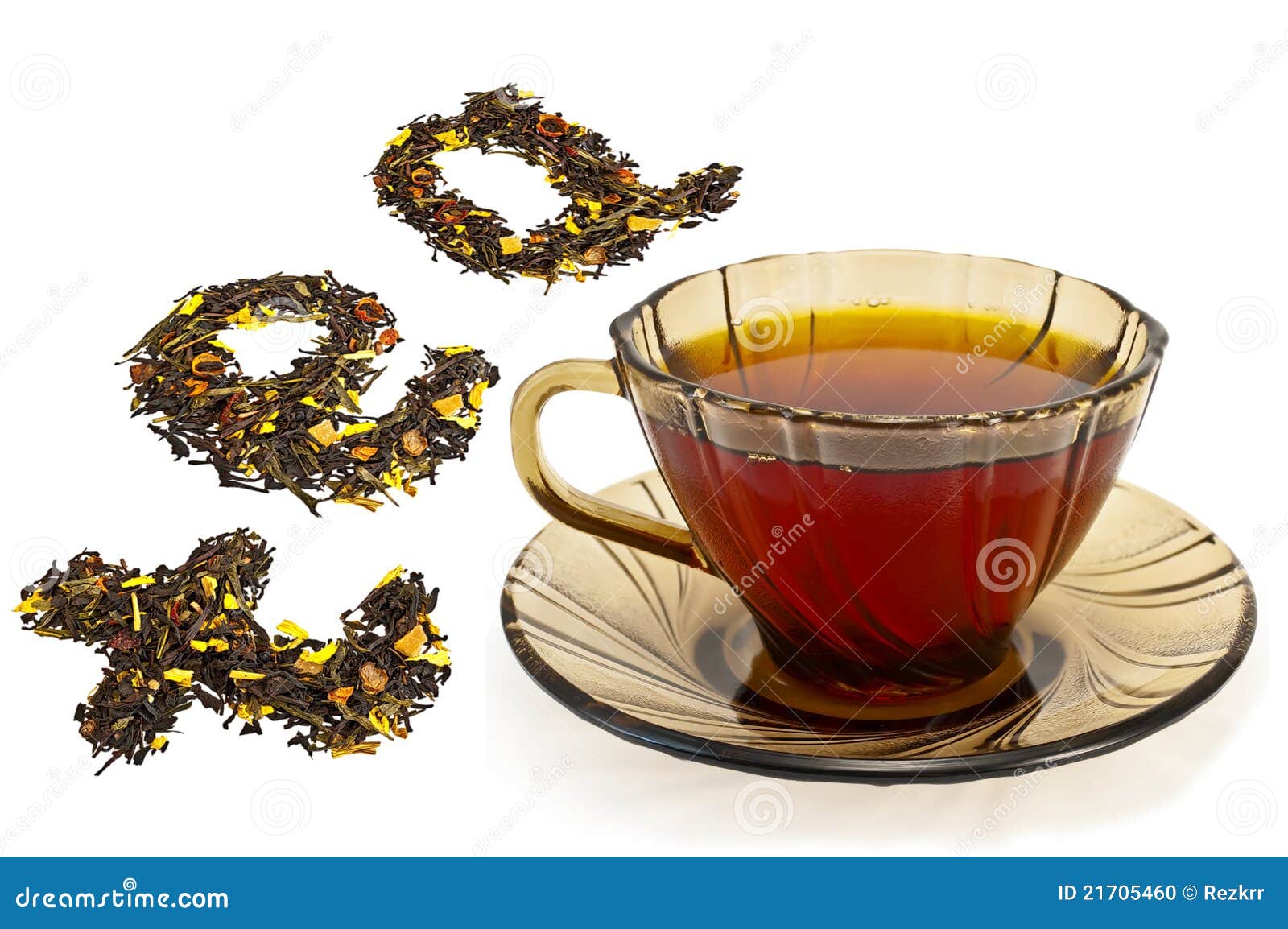 Mixture of Dry Tea from a Cup Stock Photo - Image of cutout, indian ...