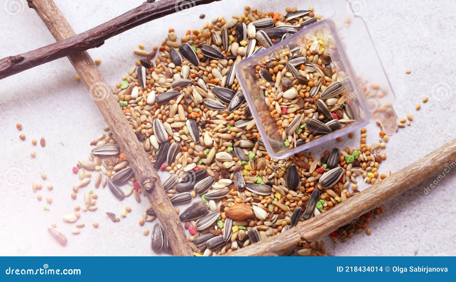 A Mixture of Grains for Birds, Food for Parrots Stock Photo - Image of ...