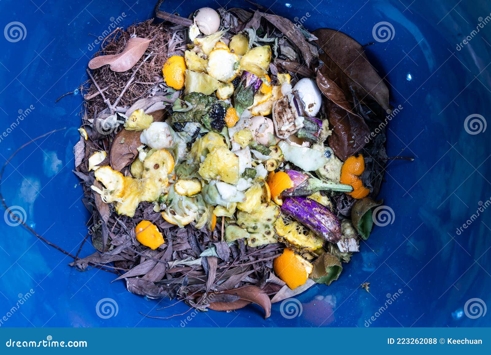 Mixture of the Green and Brown Materials in the Compost Bin Stock Photo ...