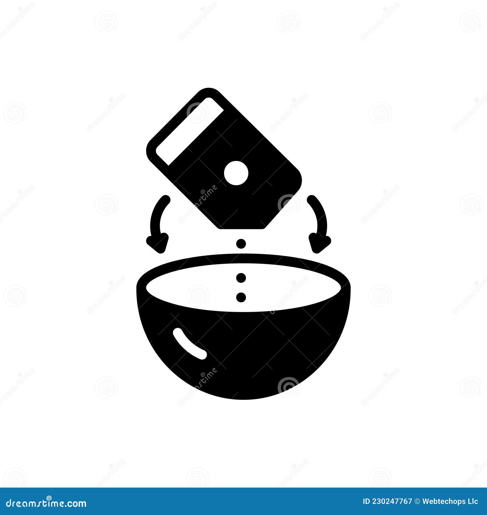 Black Solid Icon for Mixture, Soup and Combination Stock Vector ...