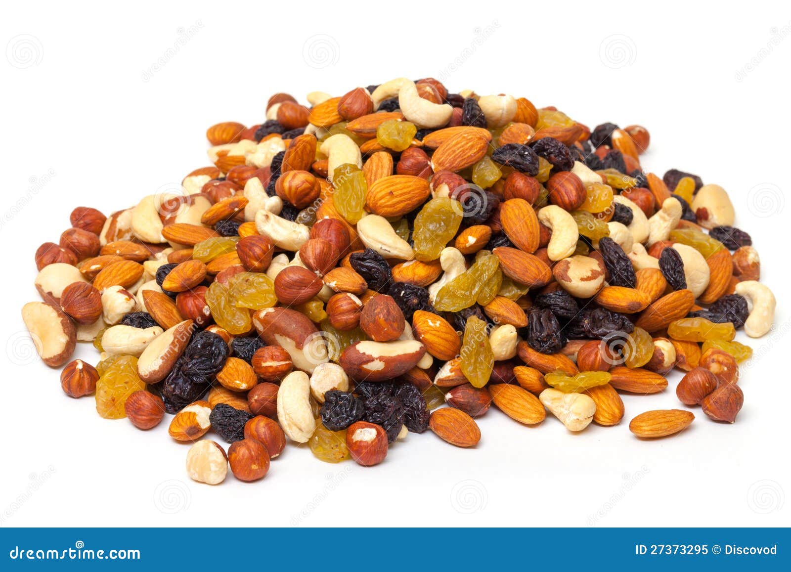 Mixture of Nuts and Raisins Stock Image - Image of cashews, background ...