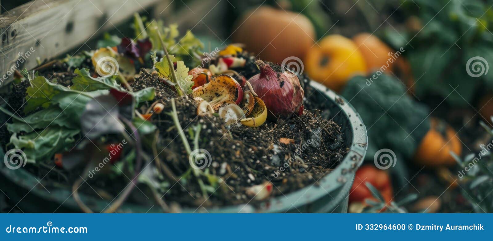 Mixture of Organic Waste from Vegetables and Fruits in a Large Compost ...