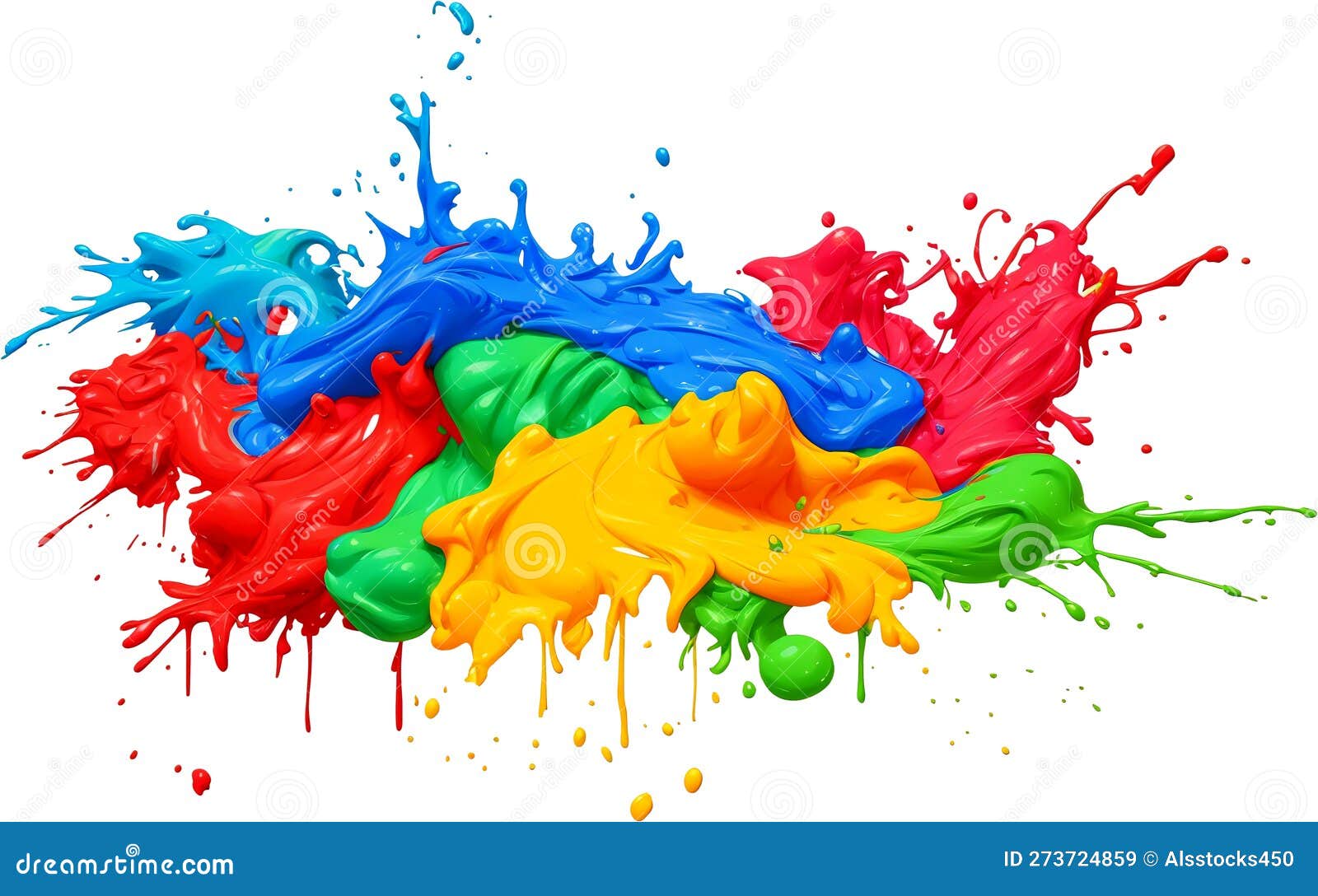 Mixture of Paint of Different Colors Stock Image - Illustration of ...