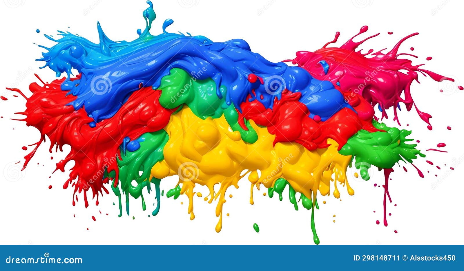 Mixture of Paint of Different Colors Stock Illustration - Illustration ...