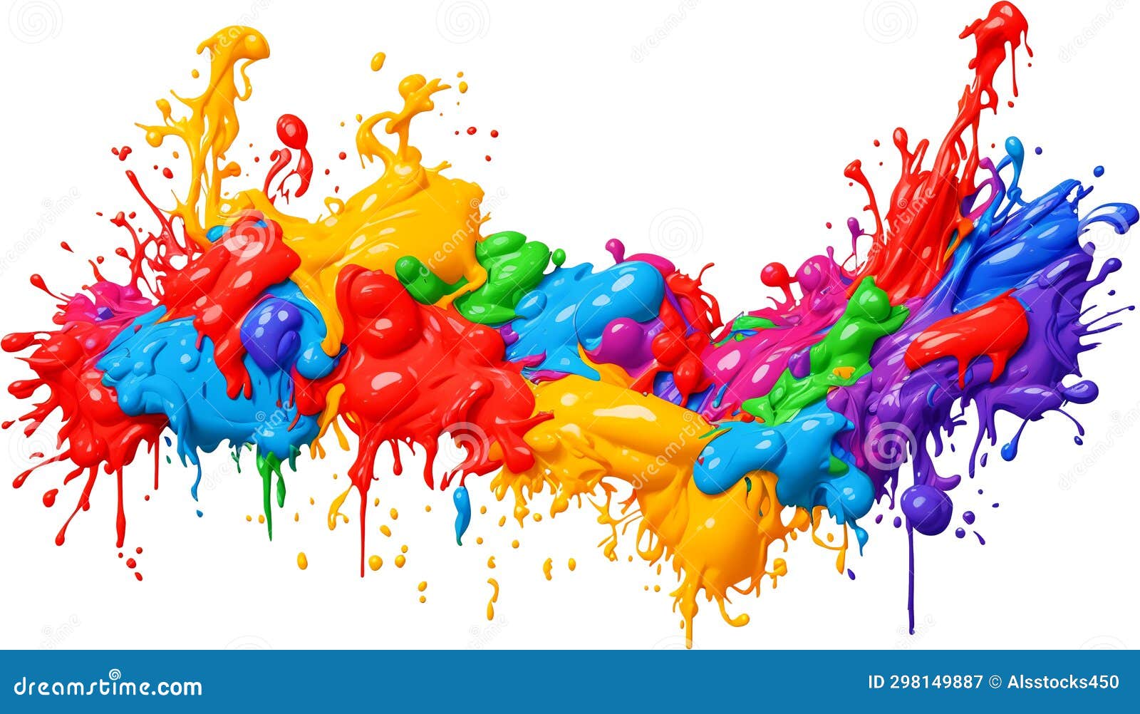 Mixture of Paint of Different Colors Stock Image - Illustration of ...