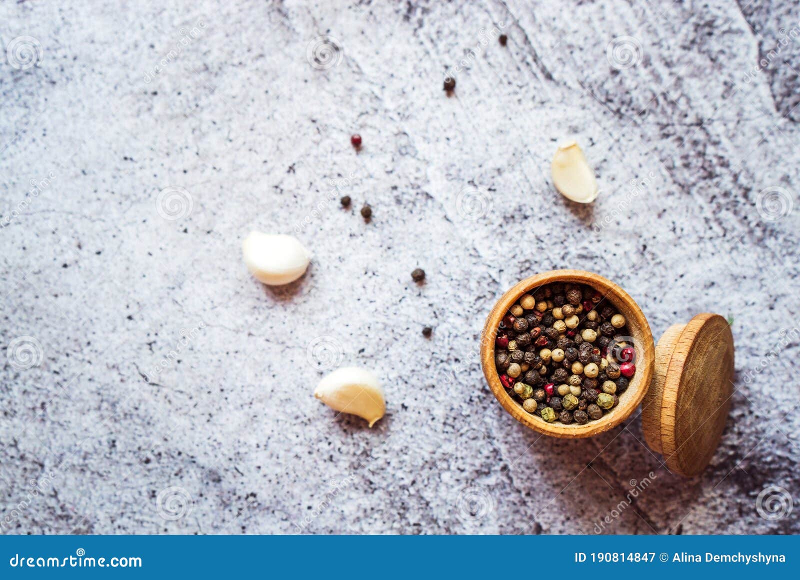 A Mixture of Peppers and Garlic are on the Table Stock Image - Image of ...