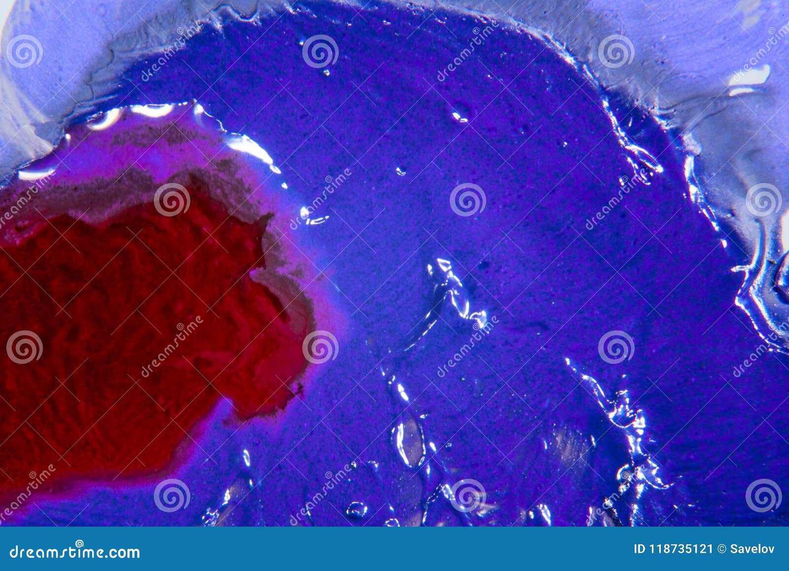 Mixture of Red and Violet Paint is Macro Stock Image - Image of ...