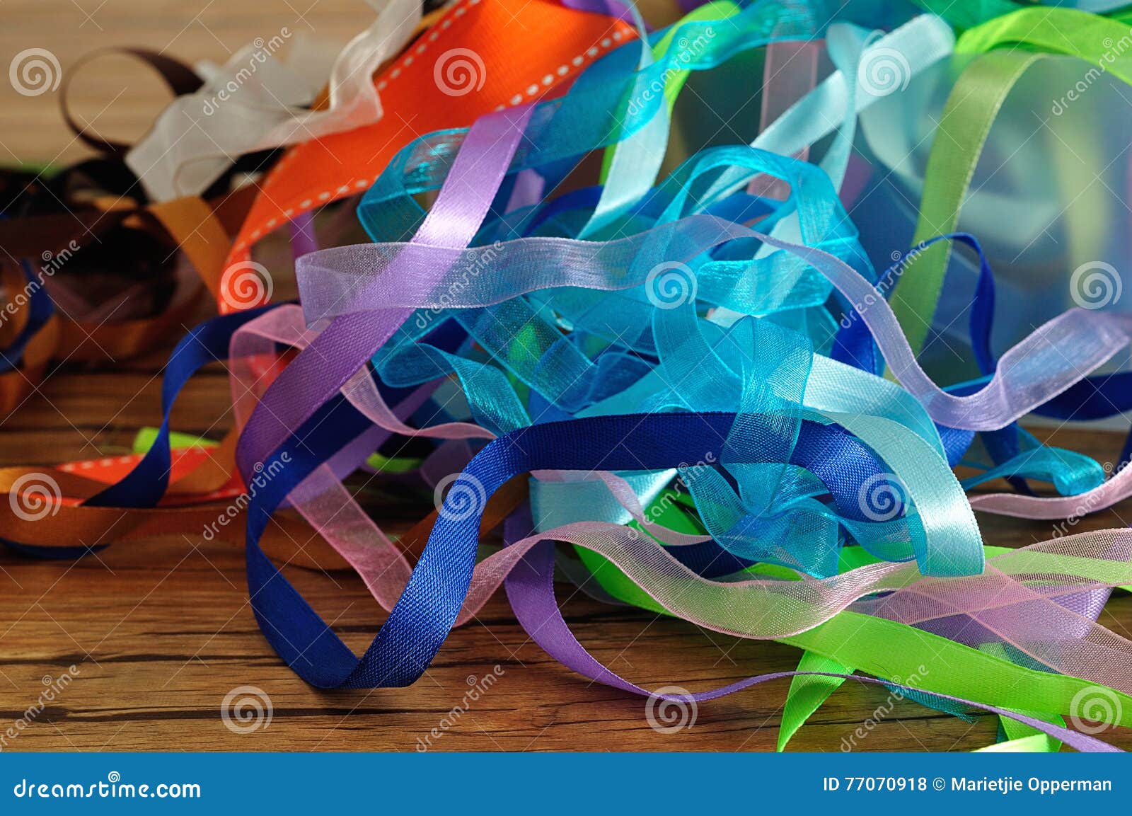 A mixture of ribbons stock photo. Image of gift, satin - 77070918