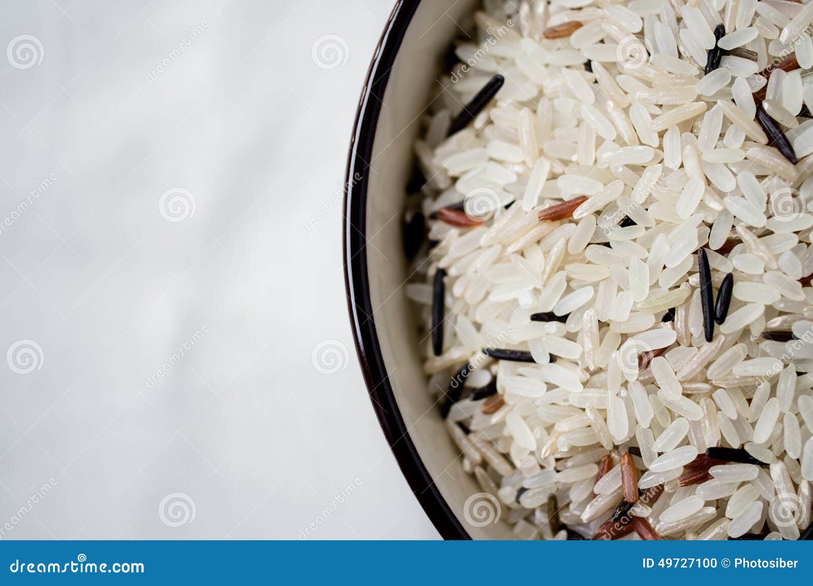 Mixture of rice stock photo. Image of background, white - 49727100