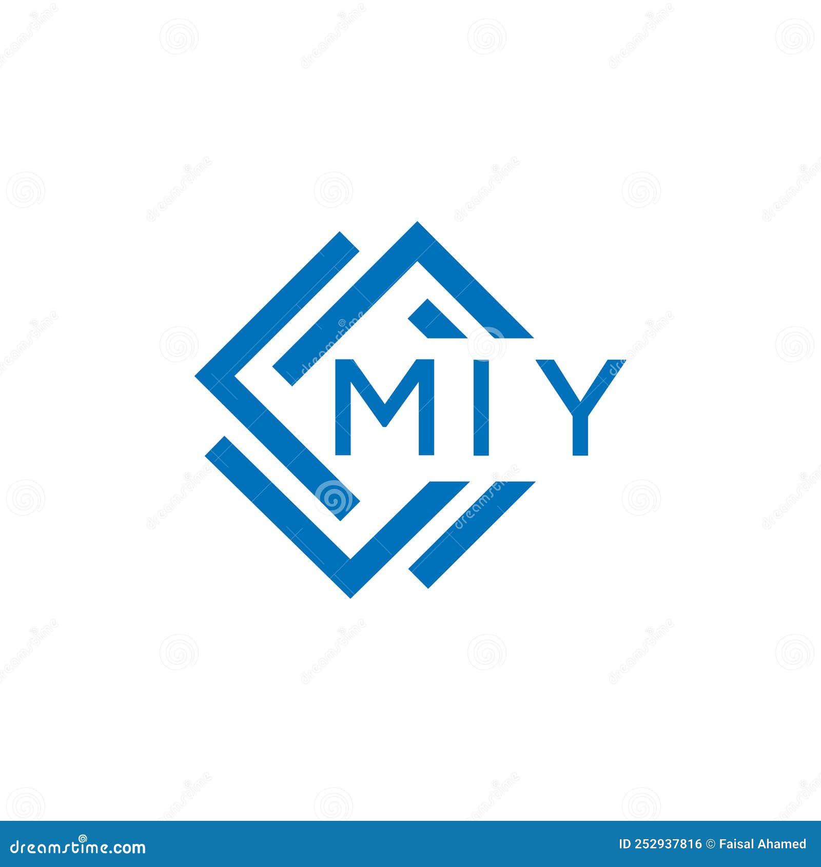 MIY Letter Logo Design on White Background. MIY Creative Circle Letter ...