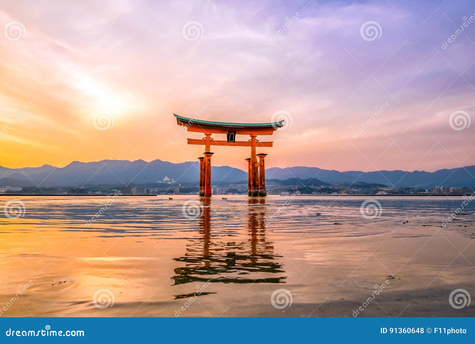 Miyajima, the Famous Floating Torii Gate, Japan. Stock Photo - Image of ...