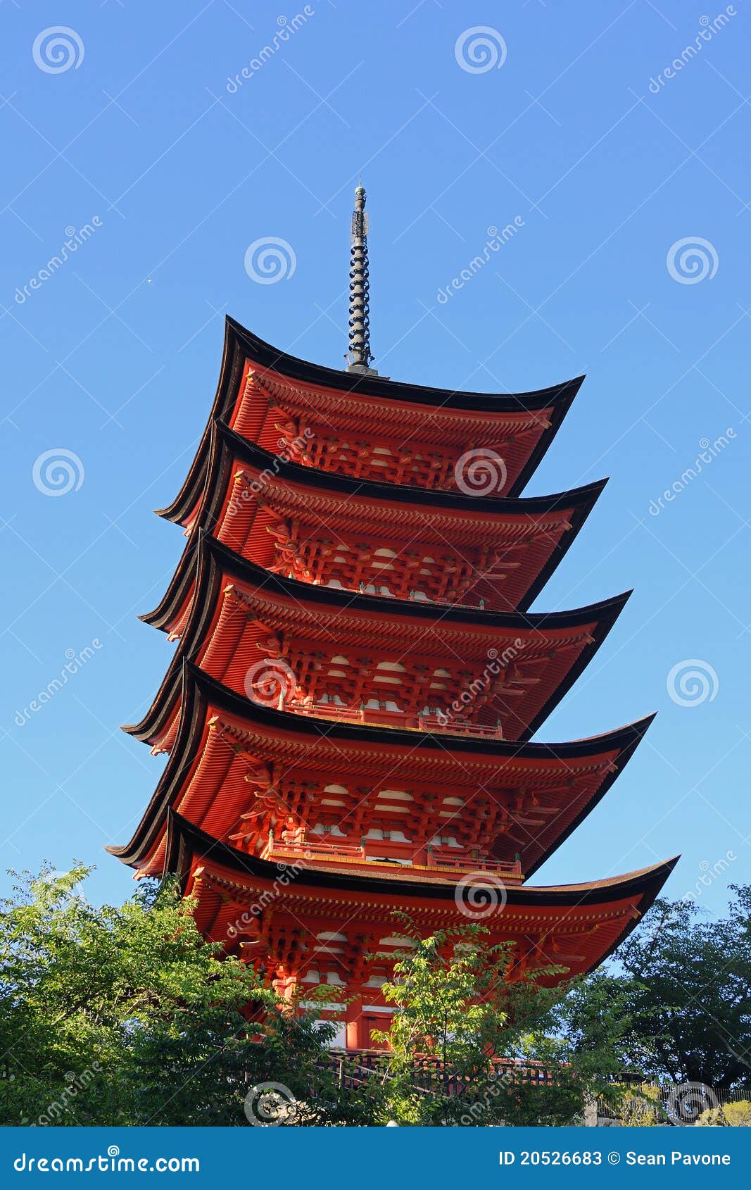 Miyajima Pagoda stock image. Image of miyajima, island - 20526683