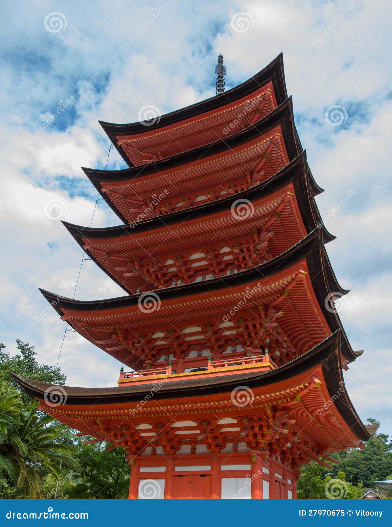 Miyajima pagoda stock image. Image of goddess, china - 27970675