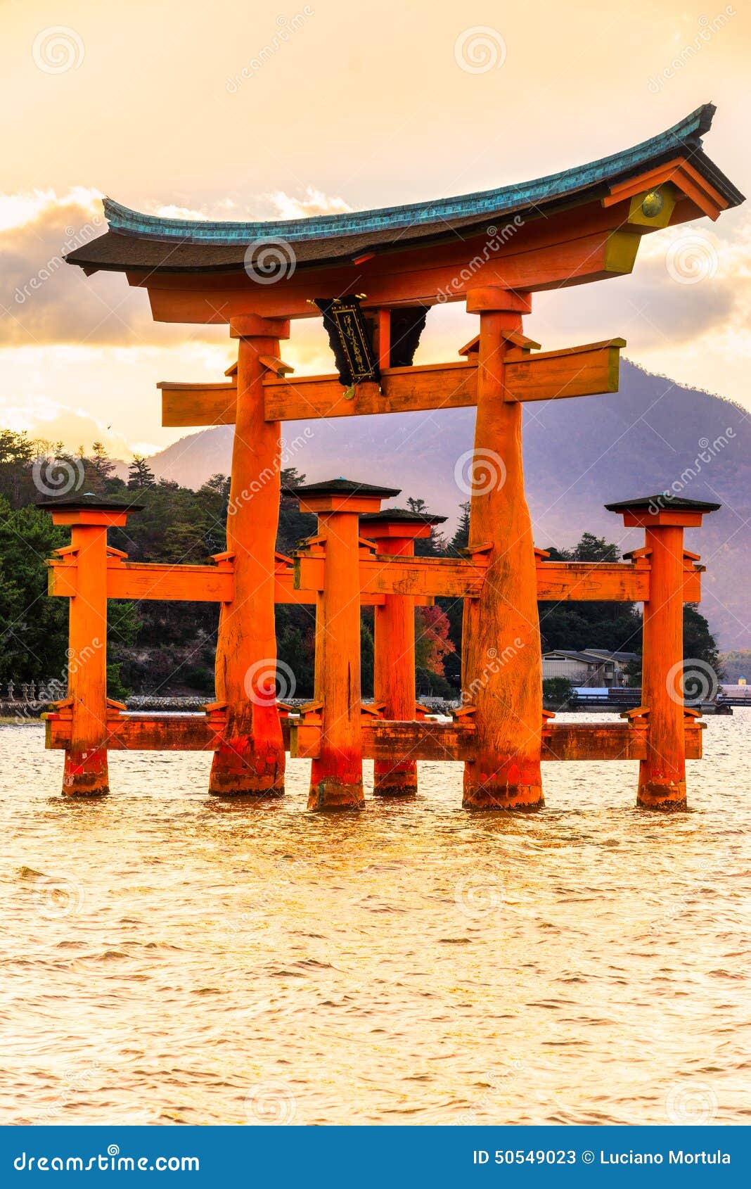 Miyajima Torii Gate, Japan. Stock Image - Image of landmark, religious ...
