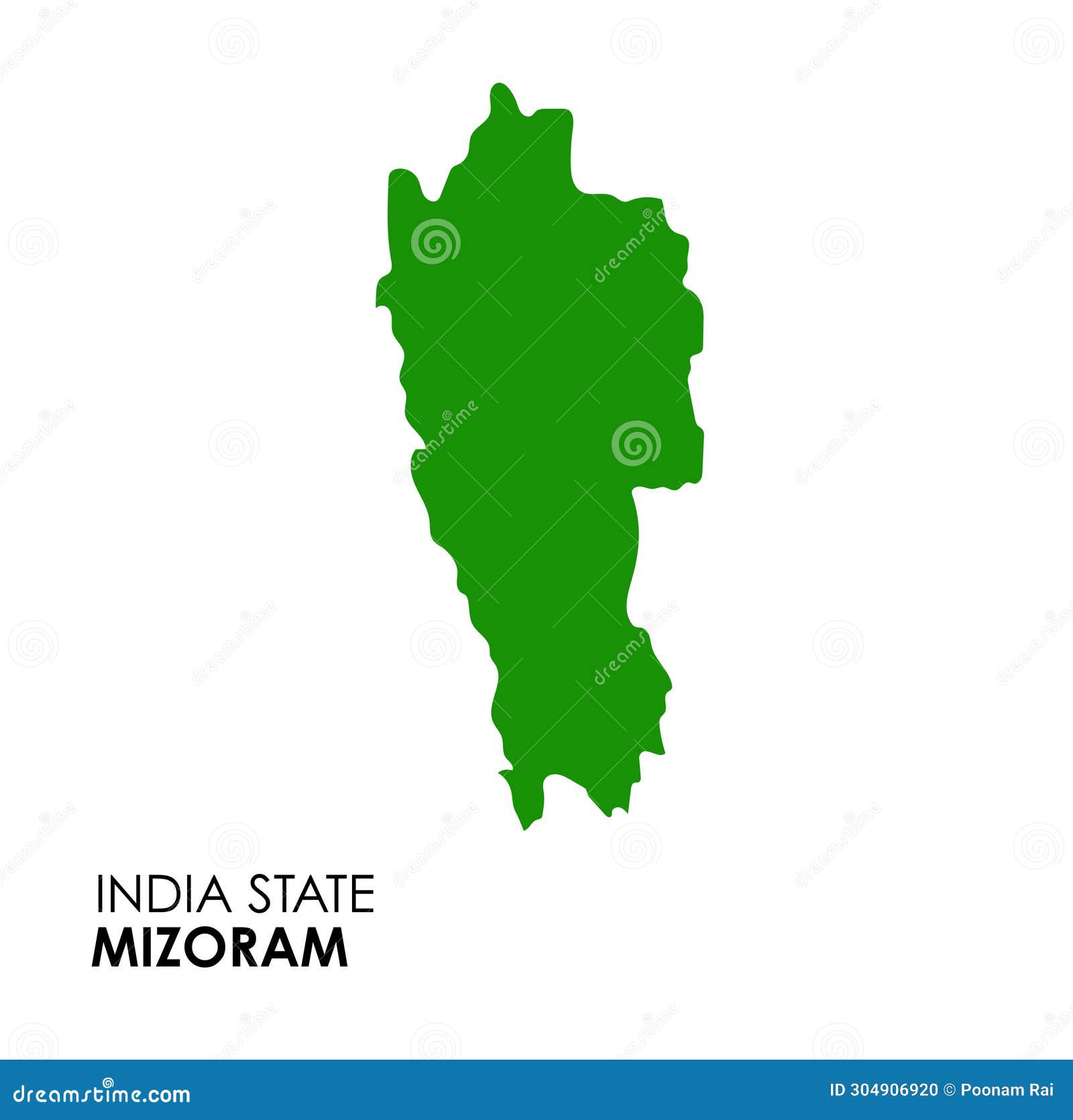 Mizoram Map Of Indian State. Mizoram Map Vector Illustration. Mizoram ...