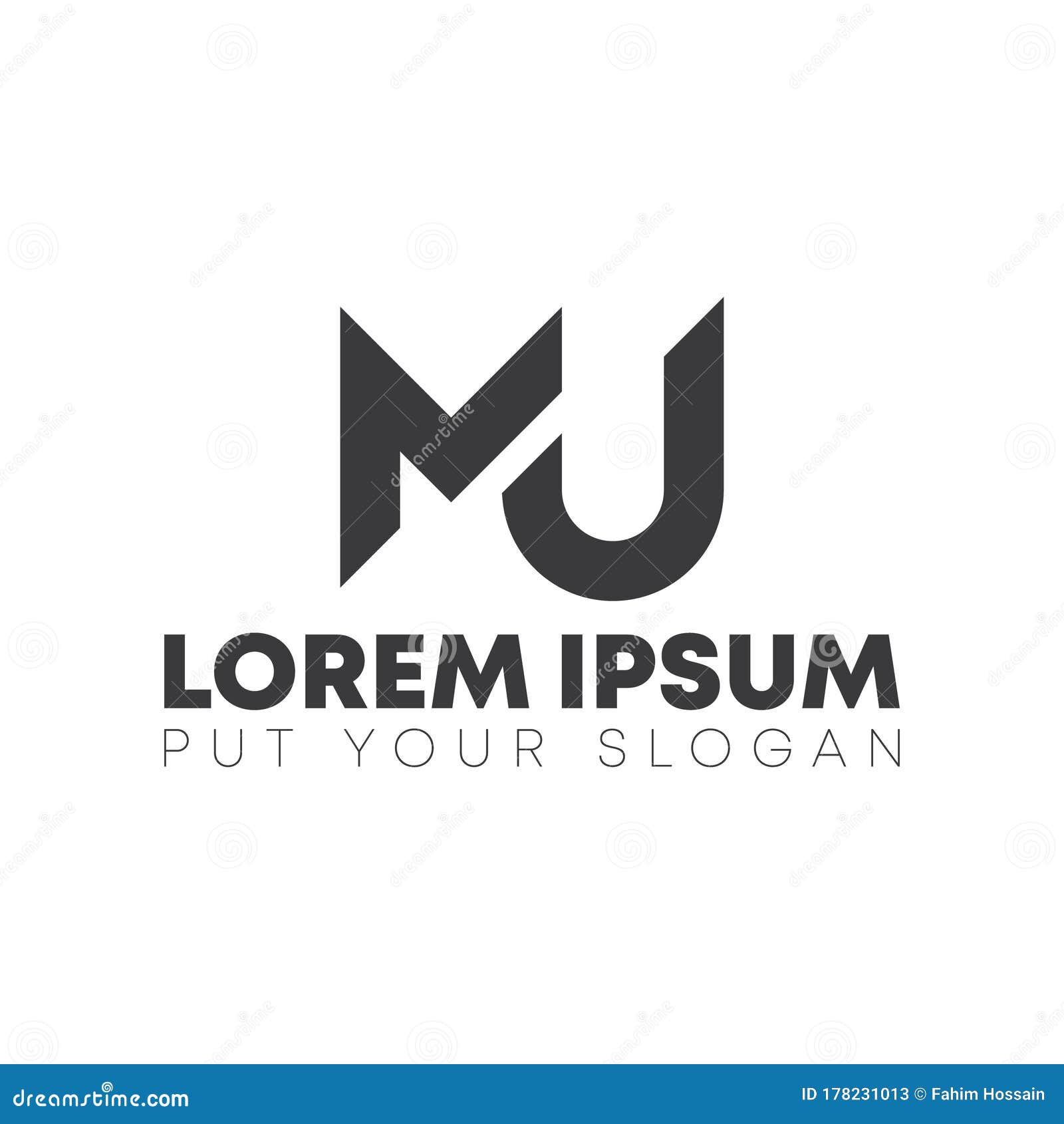 Mj Letter Logo Design Template Stock Vector - Illustration of letter ...