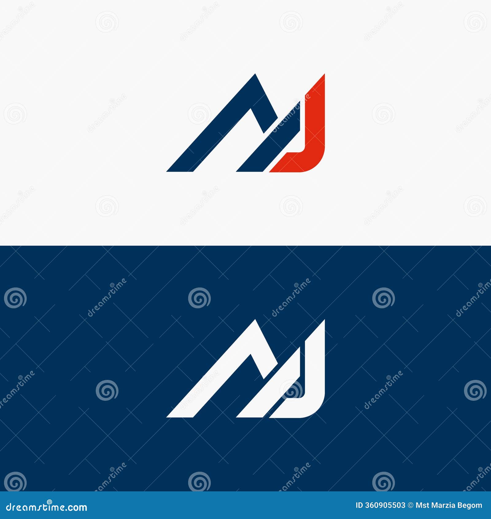 MJ Letter Logo Design. MJ Letter Logo Vector Illustration Stock Vector ...