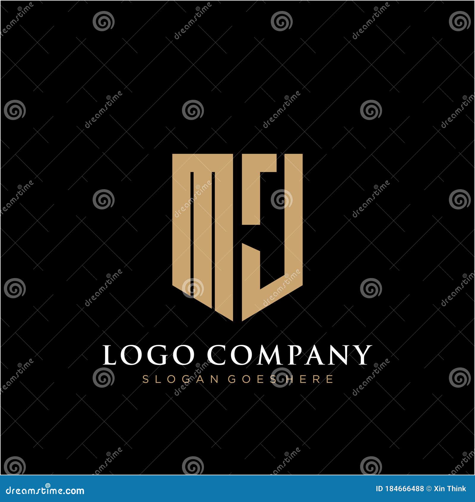 MJ Letter Logo Icon Design Template Elements Stock Vector ...
