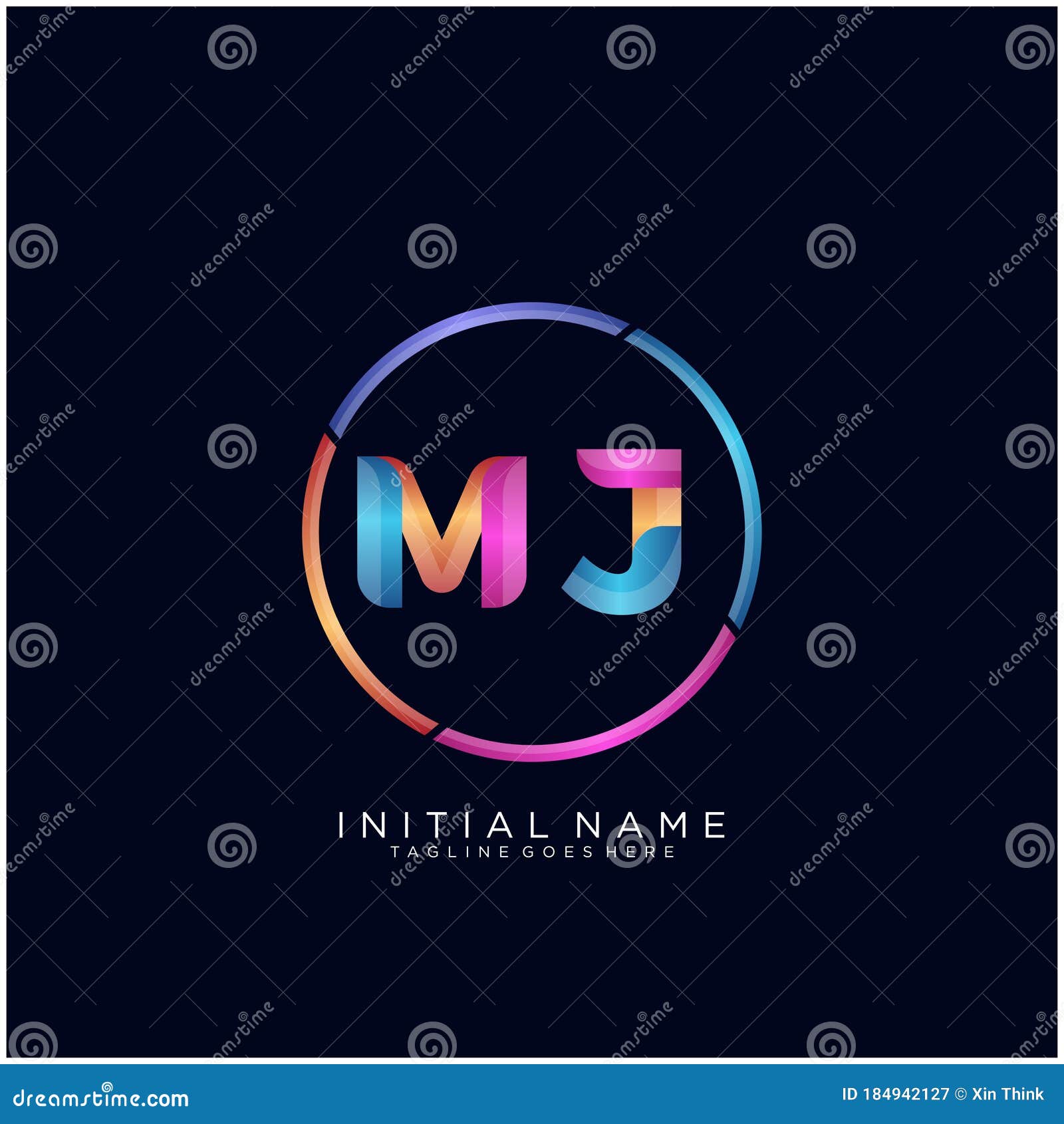 MJ Letter Logo Icon Design Template Elements Stock Vector ...