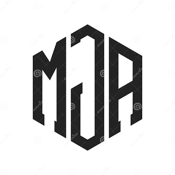 MJA Logo Design. Initial Letter MJA Monogram Logo Using Hexagon Shape ...