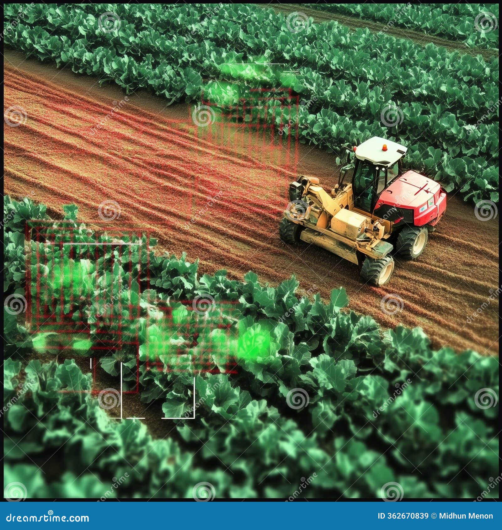 Precision Agriculture Smart Robotic Farmers Illustrate Advanced Farm ...