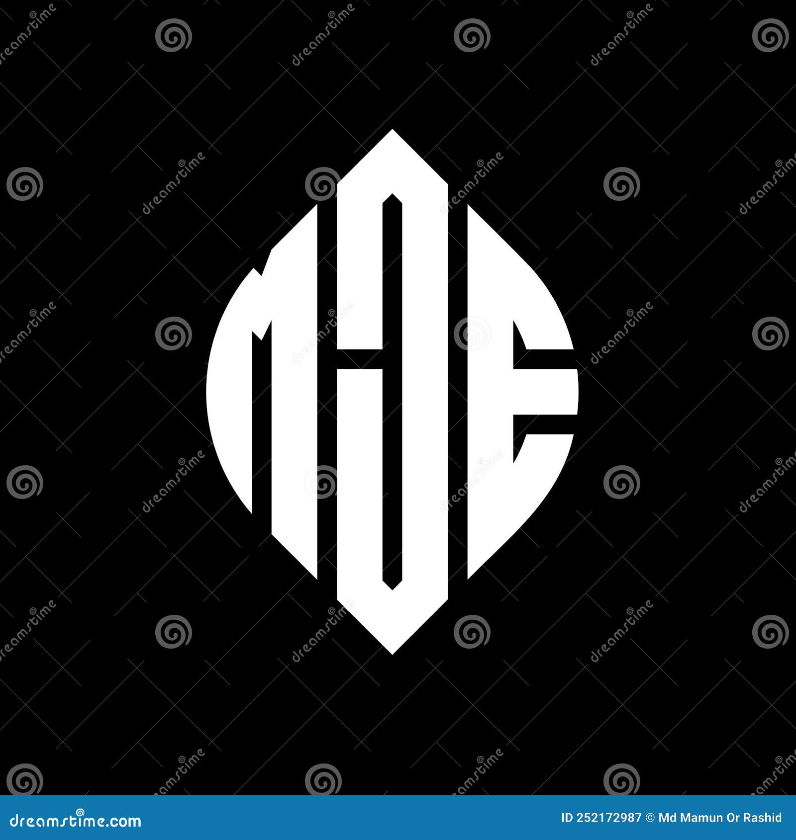 MJE Circle Letter Logo Design with Circle and Ellipse Shape. MJE ...