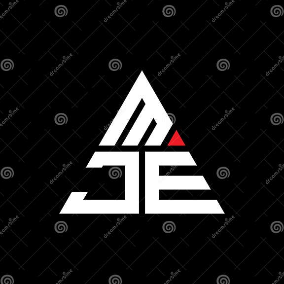 MJE Triangle Letter Logo Design with Triangle Shape. MJE Triangle Logo ...