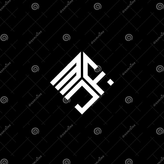 MJF Letter Logo Design on Black Background. MJF Creative Initials ...