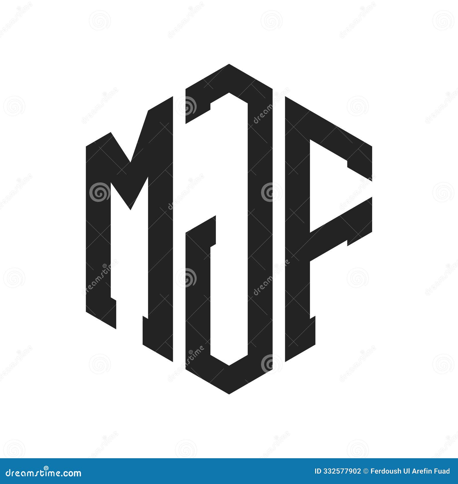 MJF Logo Design. Initial Letter MJF Monogram Logo Using Hexagon Shape ...