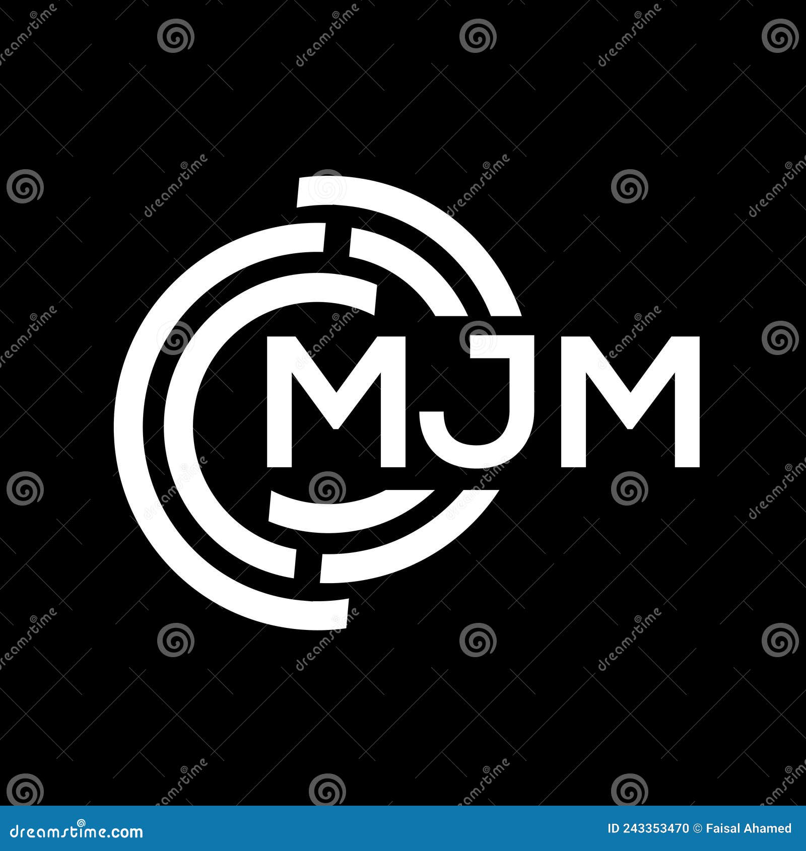 MJM Letter Logo Design. MJM Monogram Initials Letter Logo Concept Stock ...