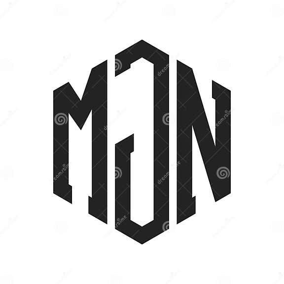 MJN Logo Design. Initial Letter MJN Monogram Logo Using Hexagon Shape ...