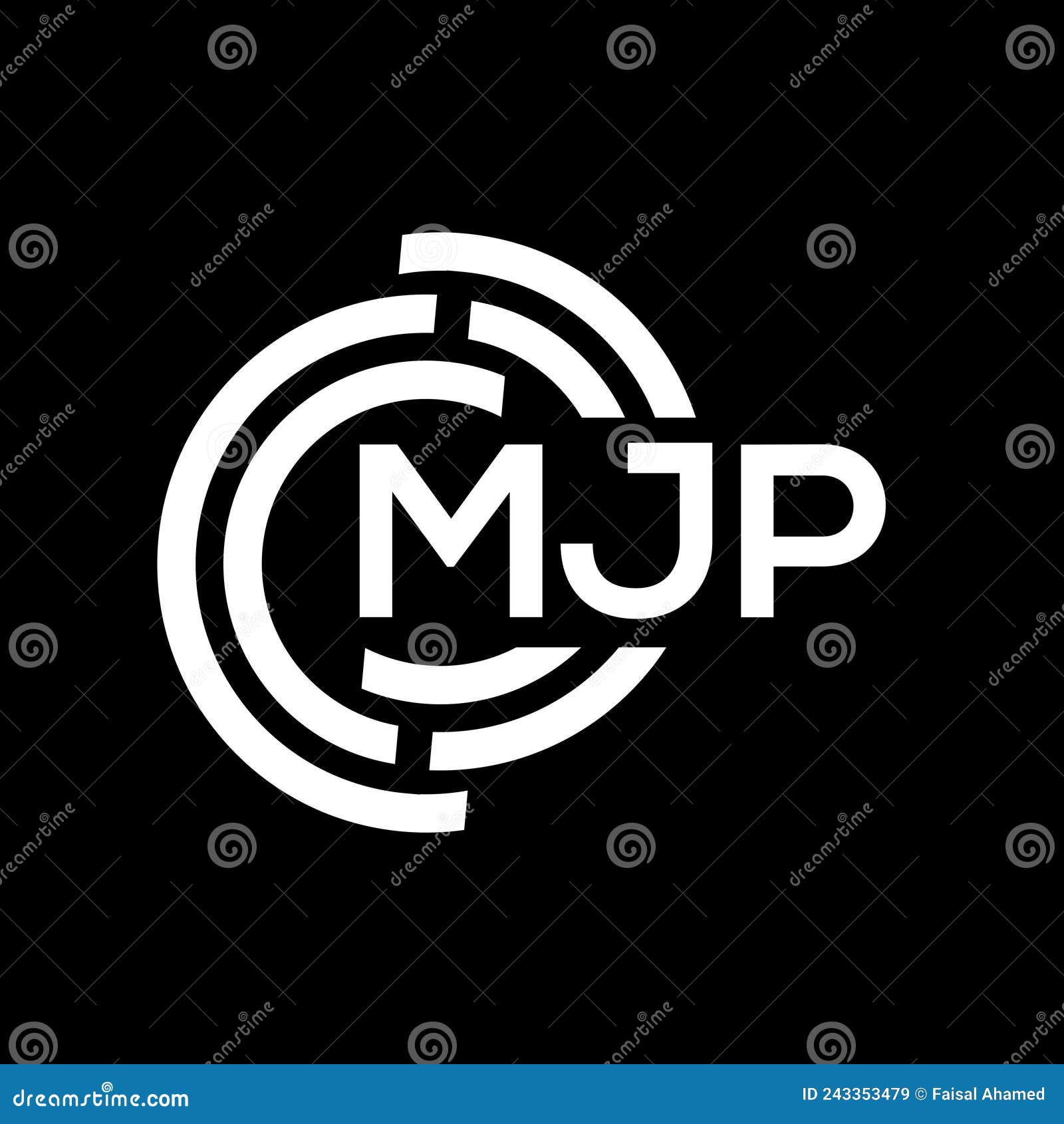 MJP Letter Logo Design. MJP Monogram Initials Letter Logo Concept Stock ...