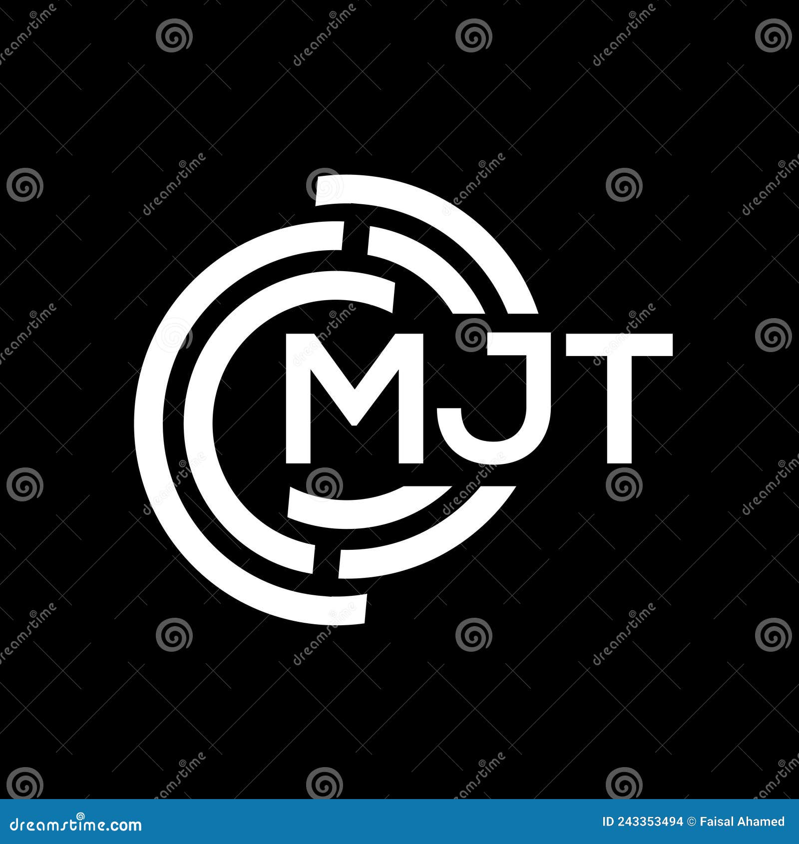 MJT Letter Logo Design. MJT Monogram Initials Letter Logo Concept Stock ...