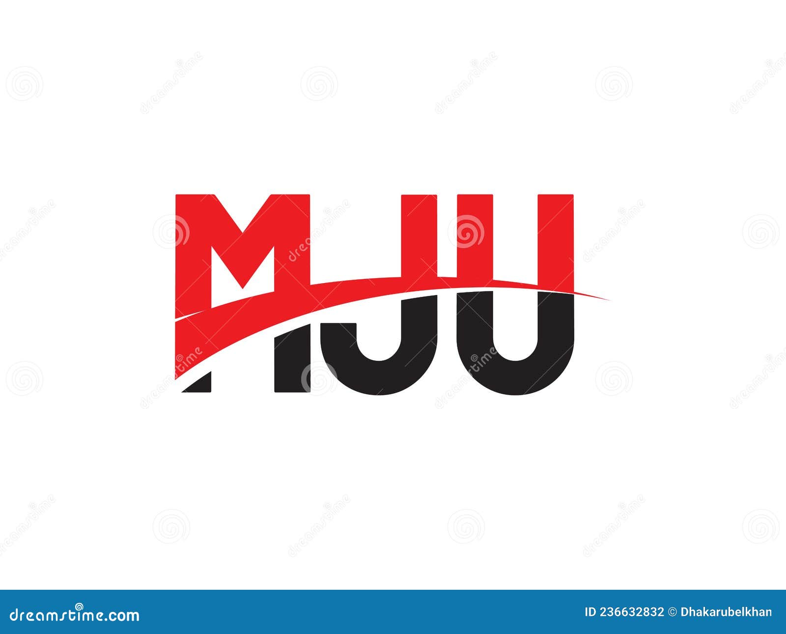 MJU Letter Initial Logo Design Stock Vector - Illustration of alphabet ...