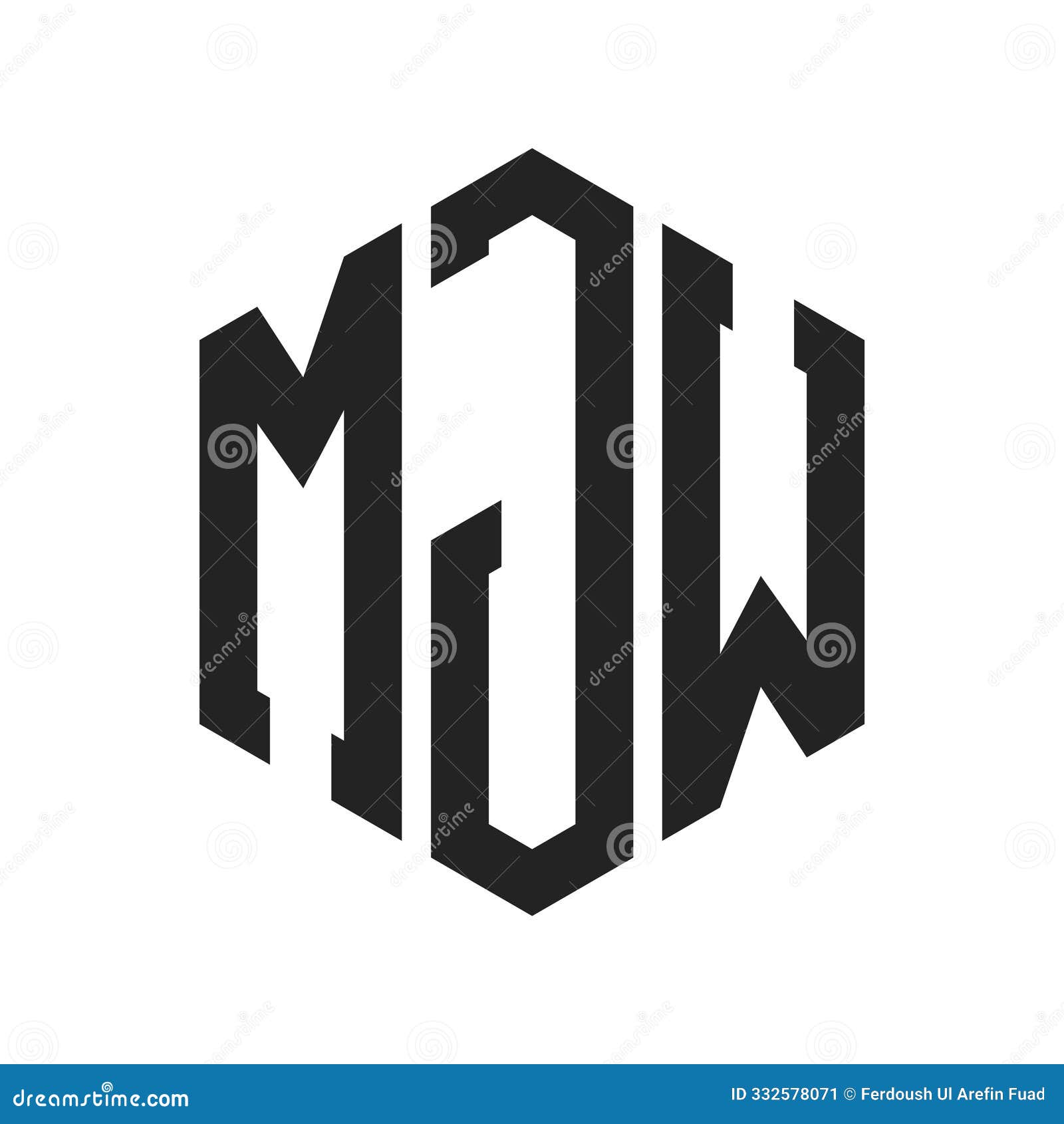 MJW Logo Design. Initial Letter MJW Monogram Logo Using Hexagon Shape ...