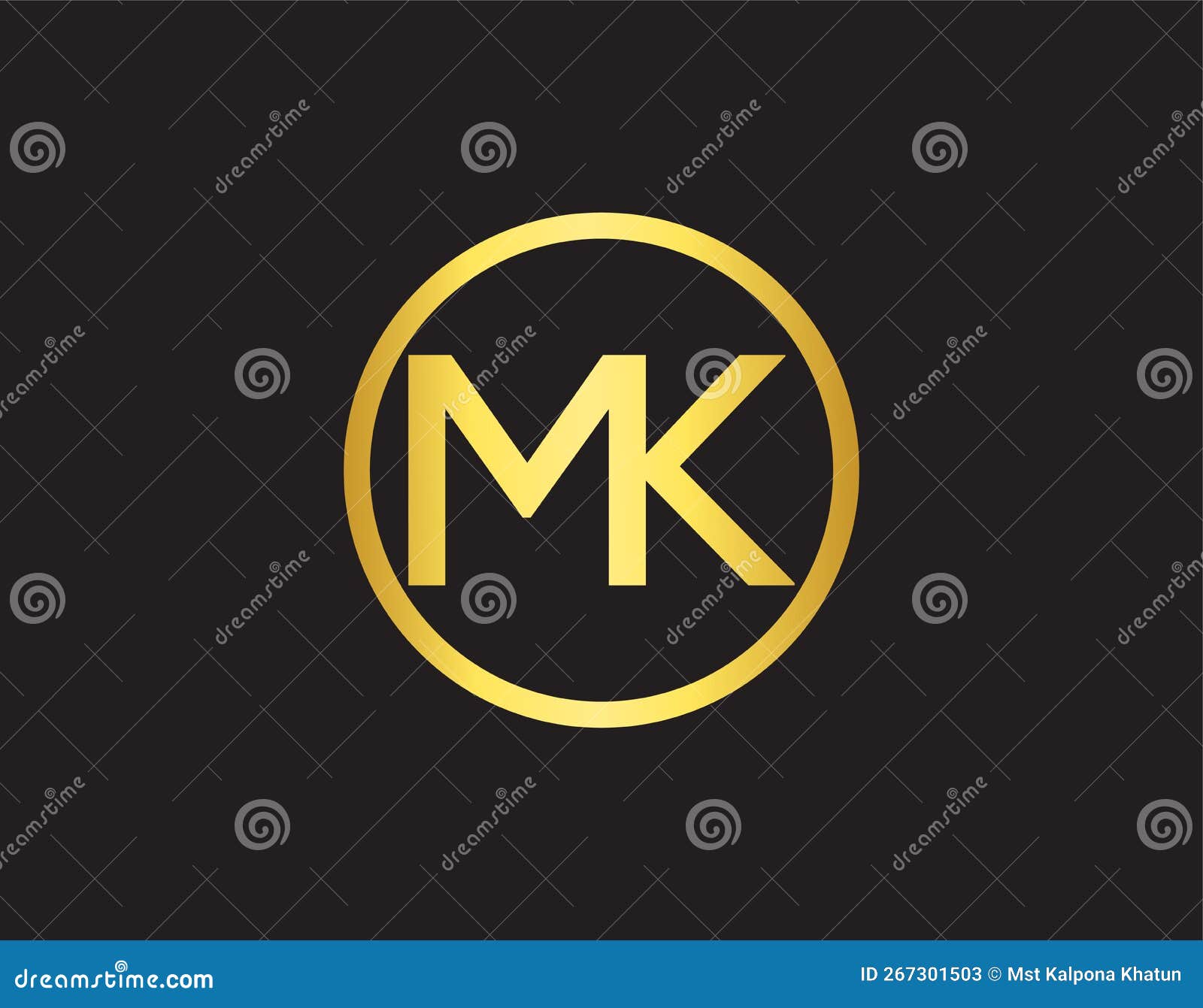 MK Company Logo Design with Circle Stock Vector - Illustration of presentation, screenshot ...