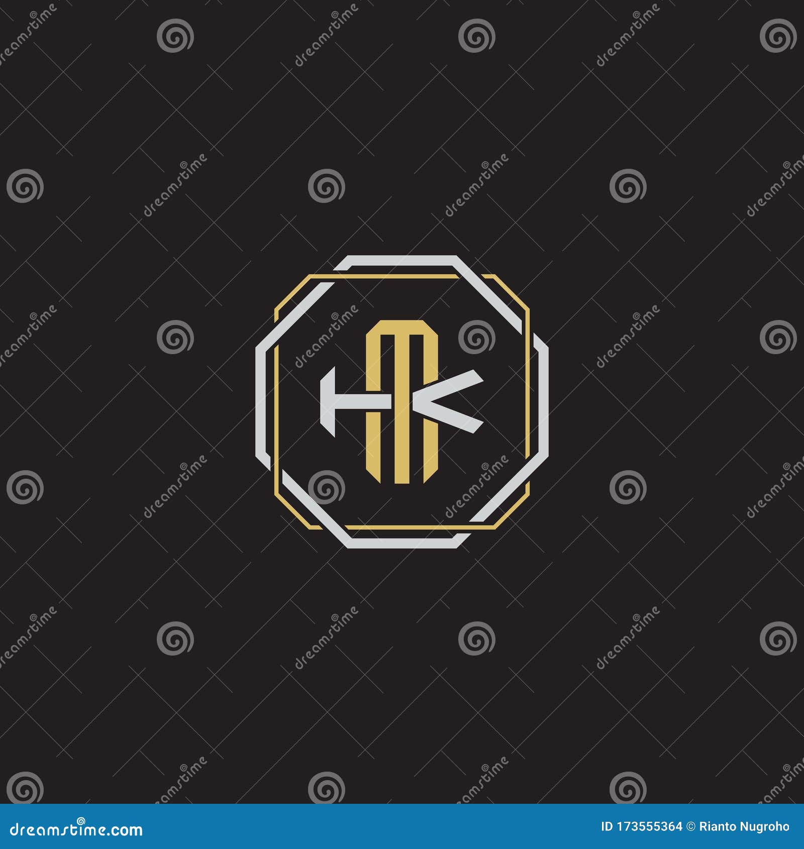 MK Initial Letter Overlapping Interlock Logo Monogram Line Art Style ...