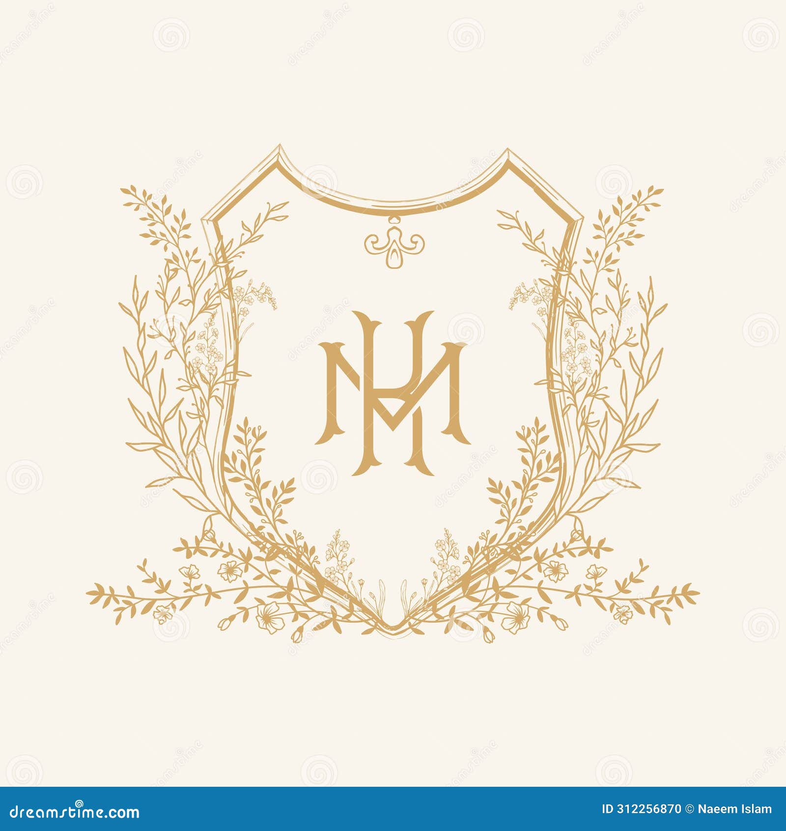 Wedding Crest Logo, AC Initial Wedding Crest Monogram. Luxury Wedding ...