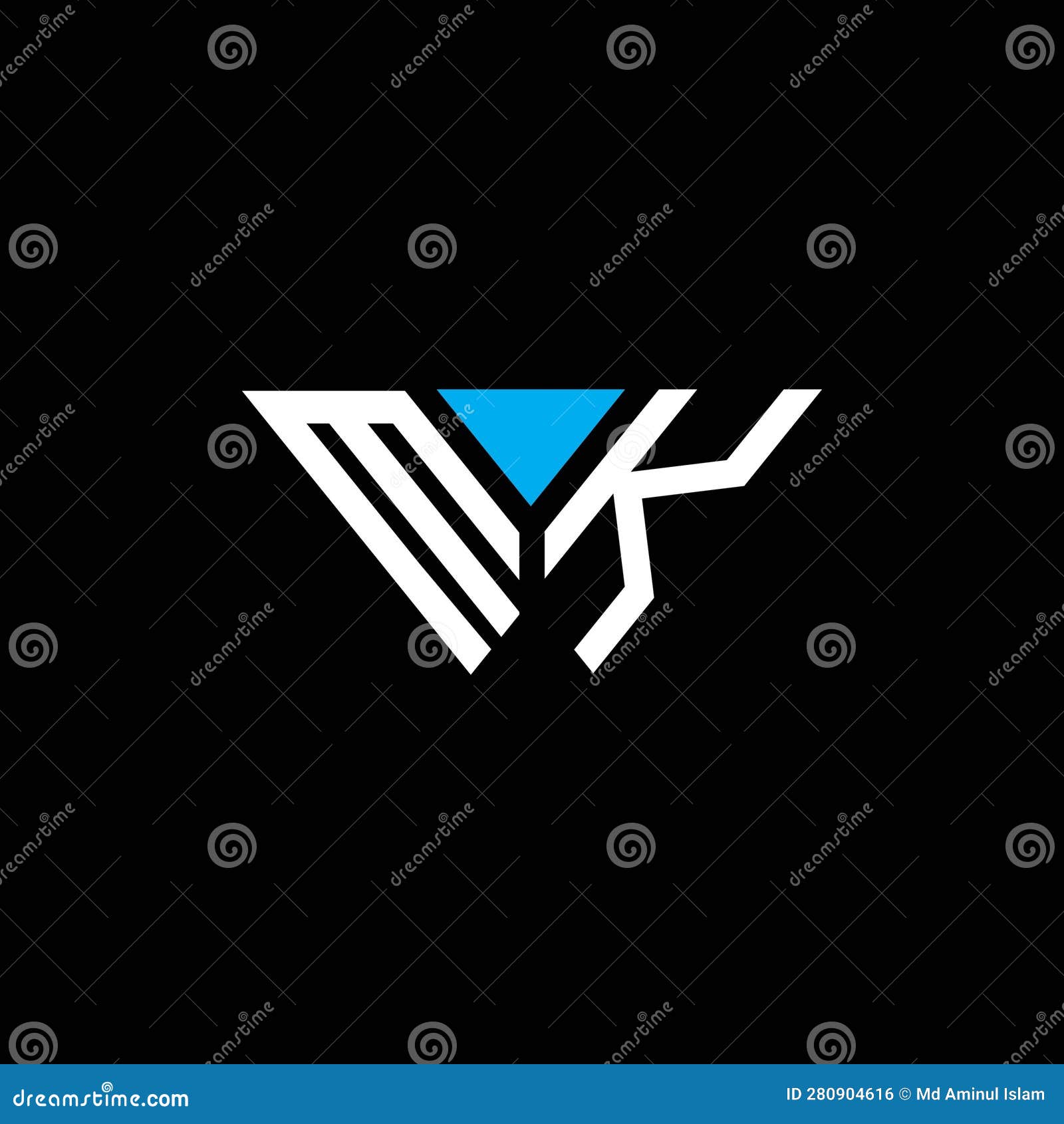 MK Letter Logo Creative Design with Vector Graphic, MK Simple and ...
