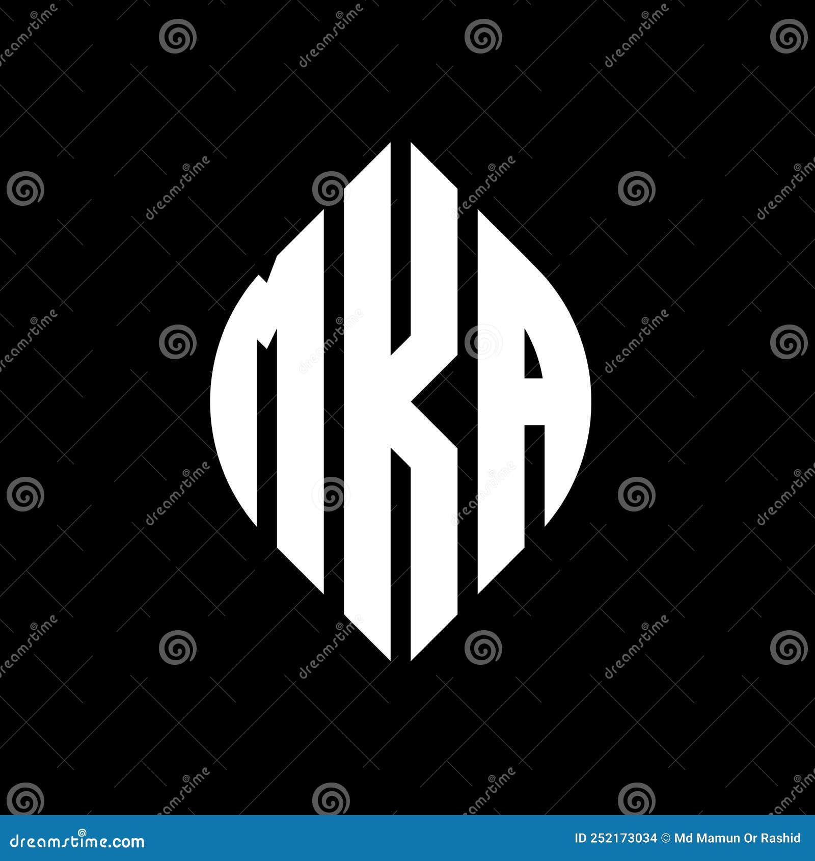 MKA Circle Letter Logo Design with Circle and Ellipse Shape. MKA ...