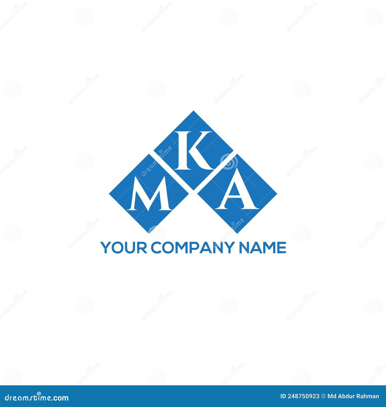 MKA Letter Logo Design on WHITE Background. MKA Creative Initials ...