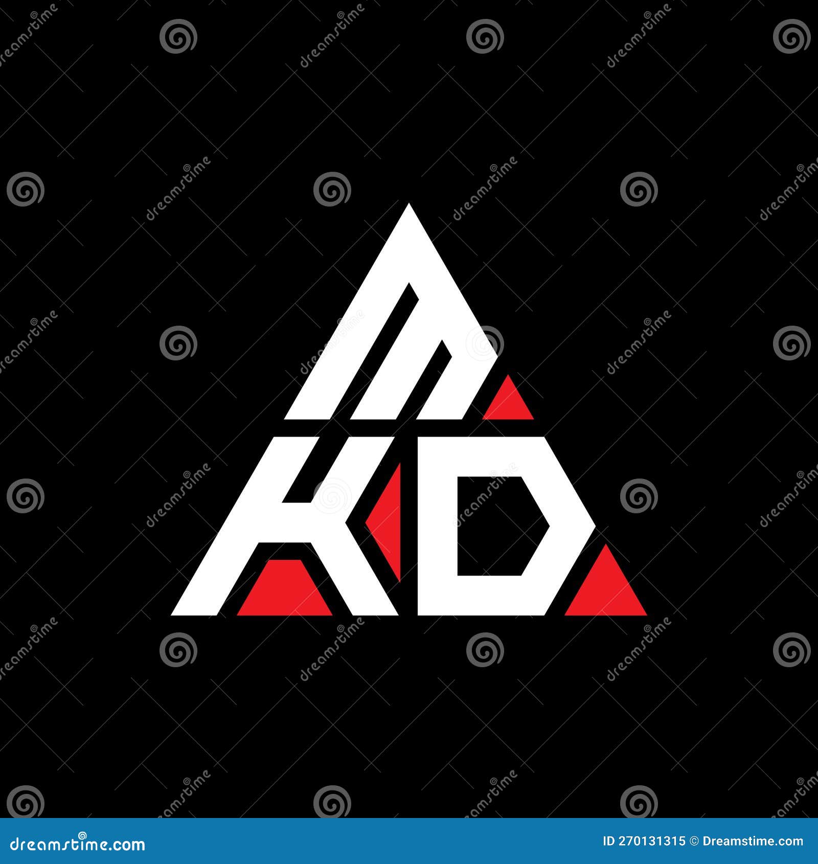 MKD Triangle Letter Logo Design with Triangle Shape. MKD Triangle Logo ...