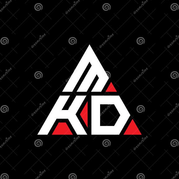 MKD Triangle Letter Logo Design with Triangle Shape. MKD Triangle Logo ...