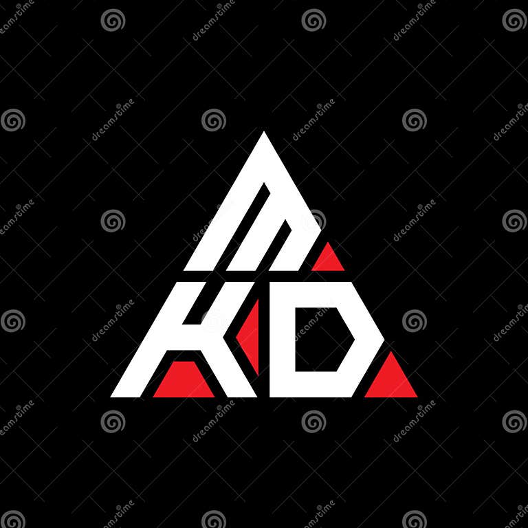 MKD Triangle Letter Logo Design with Triangle Shape. MKD Triangle Logo ...