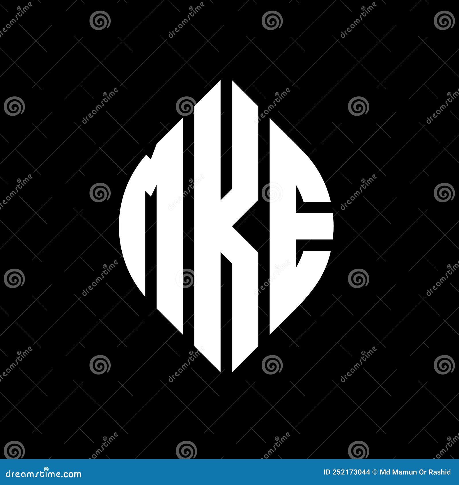 MKE Circle Letter Logo Design with Circle and Ellipse Shape. MKE ...